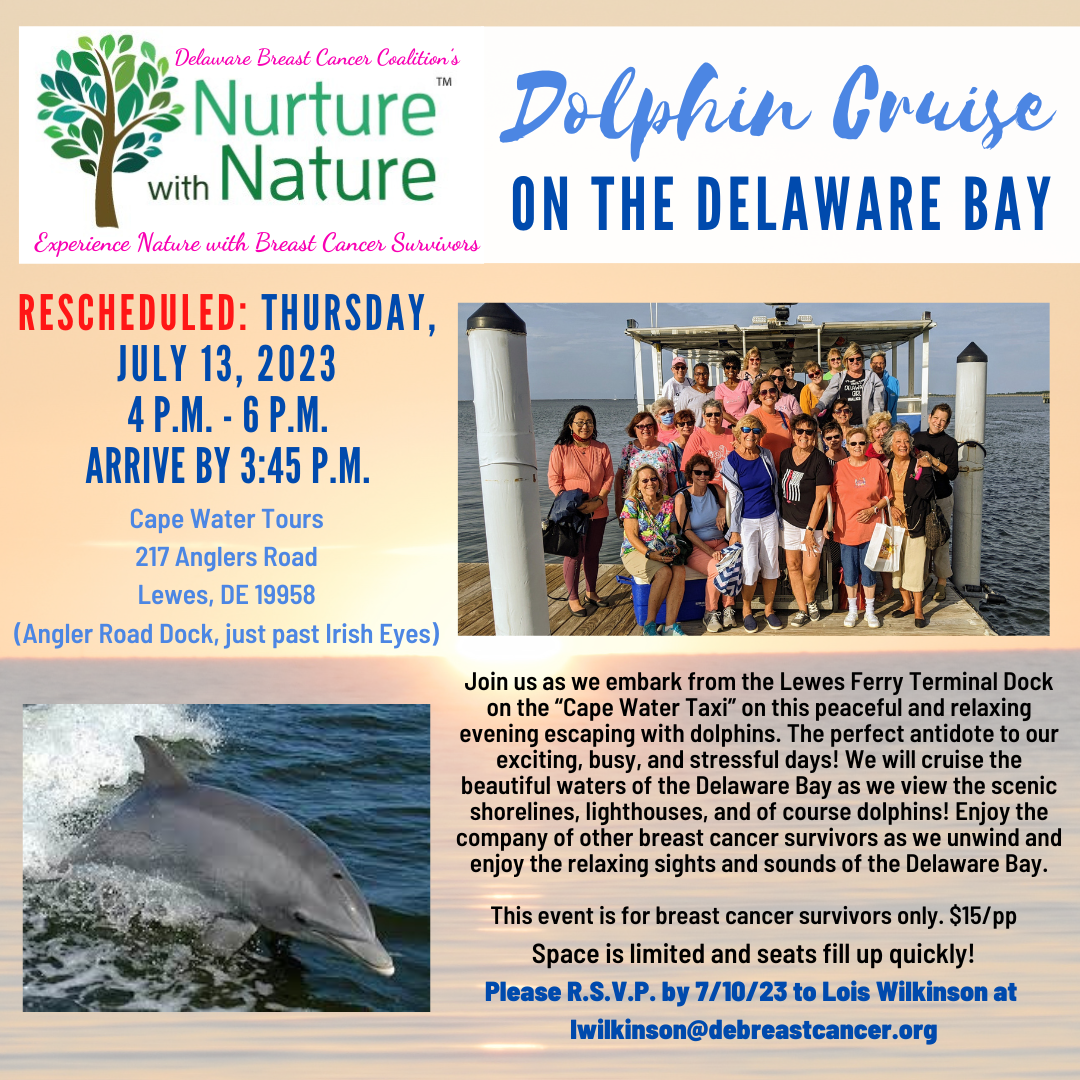 Nurture with Nature Dolphin Cruise – Delaware Breast Cancer Coalition
