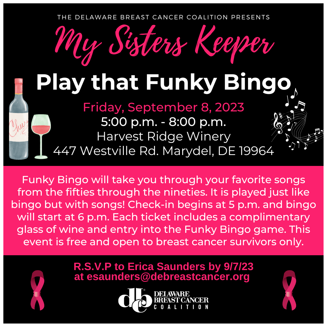 My Sister Keeper Event: Play That Funky Bingo! – Delaware Breast Cancer ...