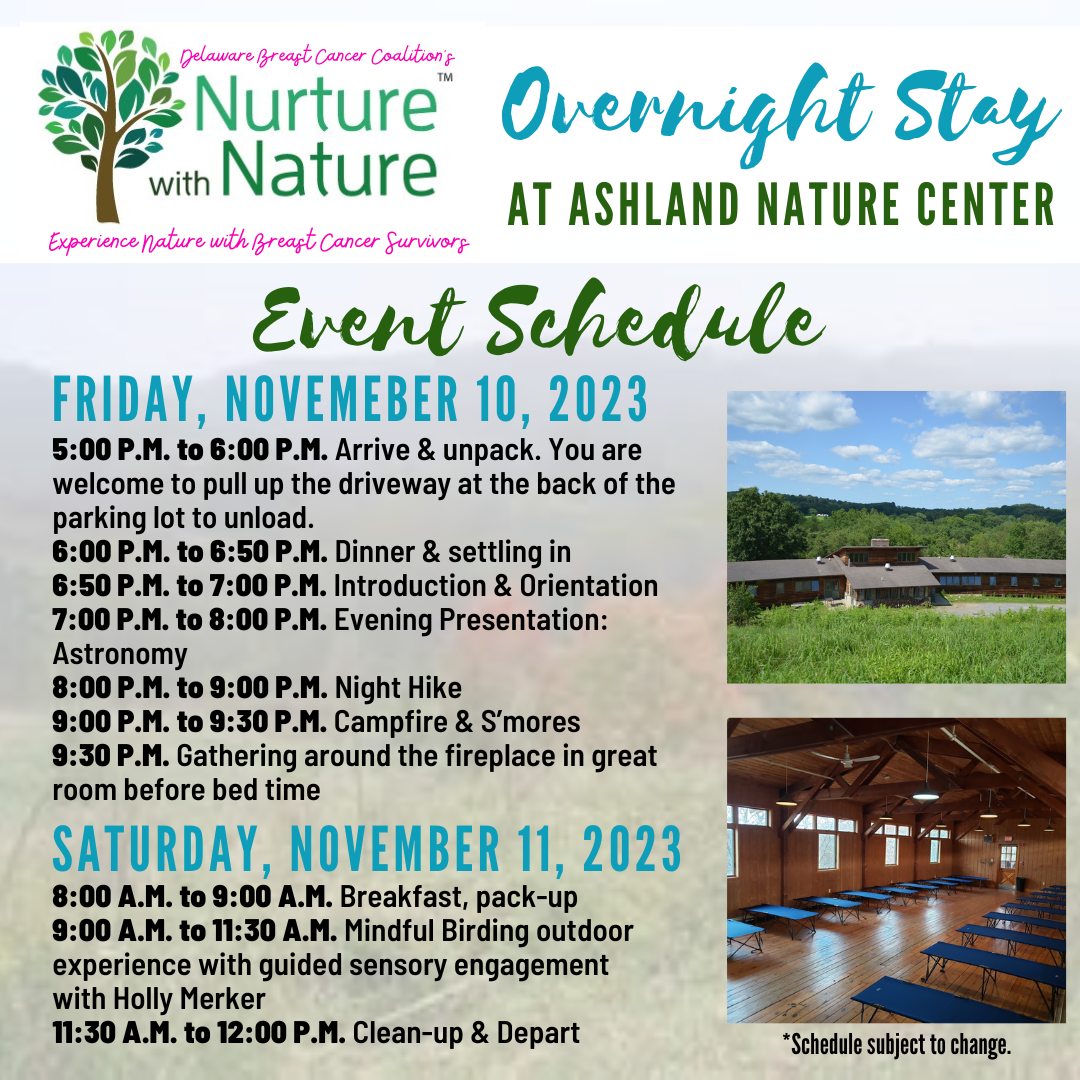 Nurture with Nature Overnight Stay at Ashland Nature Center – Delaware ...