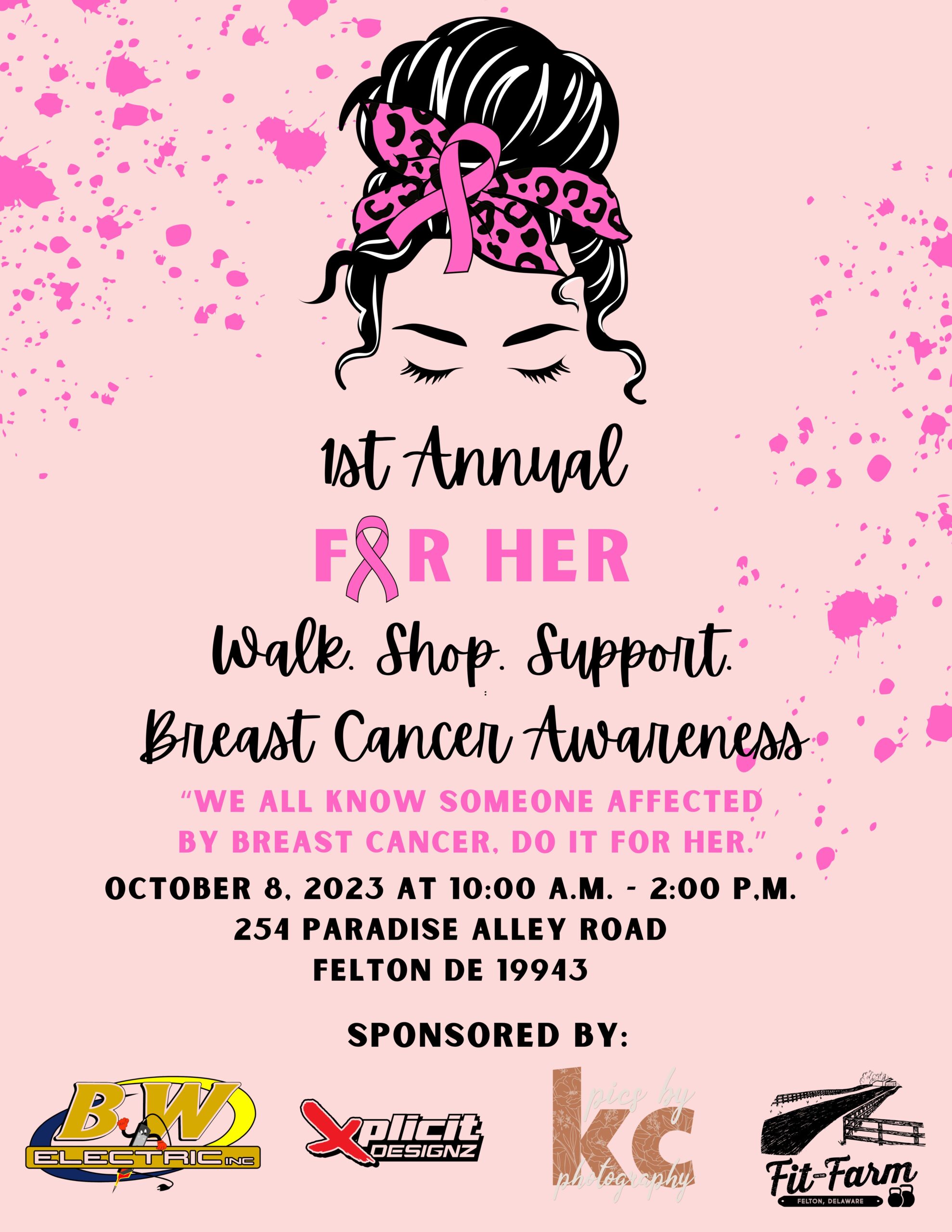 Partnership: 1st Annual For Her Walk, Shop, Support Breast Cancer ...