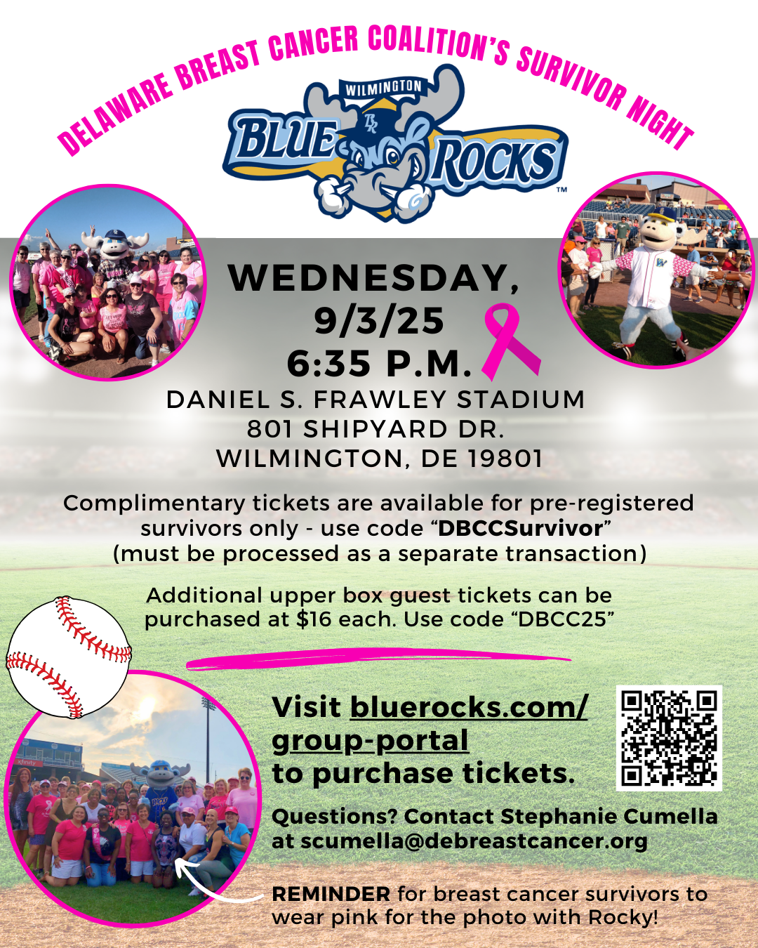 DBCC’s Blue Rocks Survivor Night! – Delaware Breast Cancer Coalition