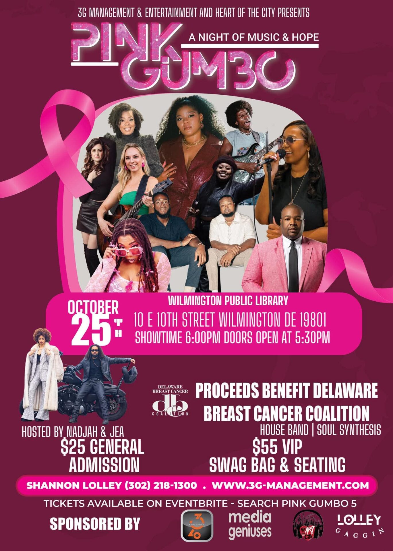 Pink Gumbo 5 – A night of Music and Hope – Delaware Breast Cancer Coalition